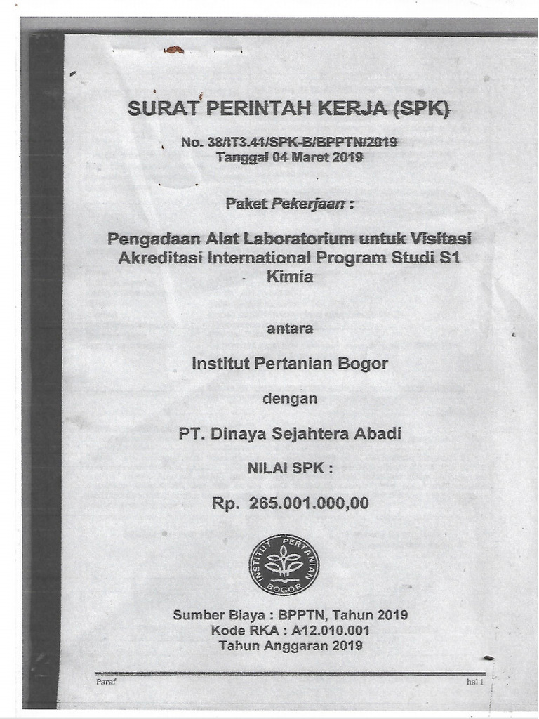 Kontrak IPB | PDF