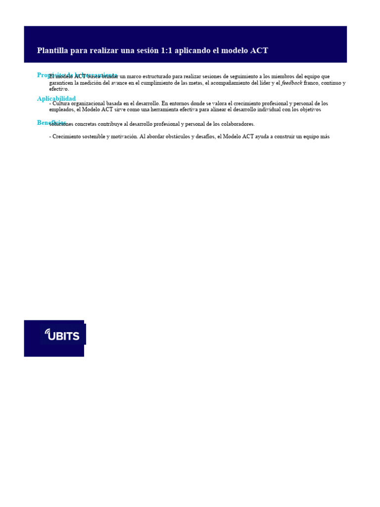 4 NB160 Plantilla ACT Model | PDF