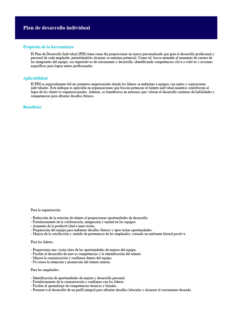 4 NB161 Plantilla PDI | PDF | Desarrollo personal