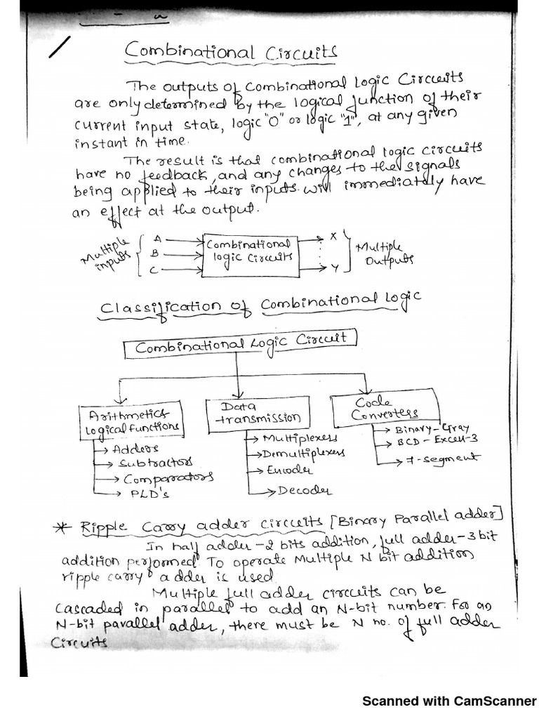 Combinational Circuit - 1 | PDF