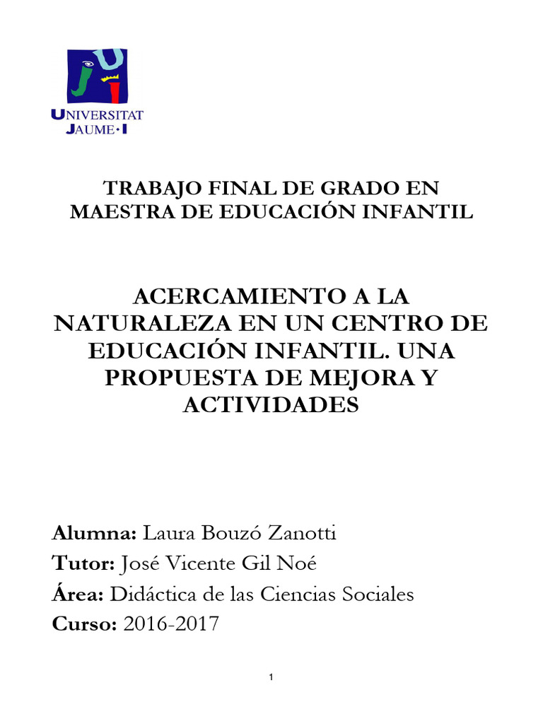TFG 2017 Bouzo Zanotti Laura | PDF | Evaluación | Aprendizaje