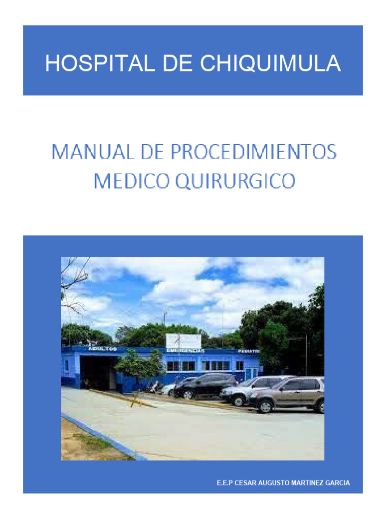 Manual de Procedimientos Medico Quirurgico | PDF | Cirugía | Vesícula ...