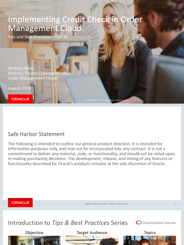 Customer Connect - Credit Checking in Order Management V9 | PDF | All ...