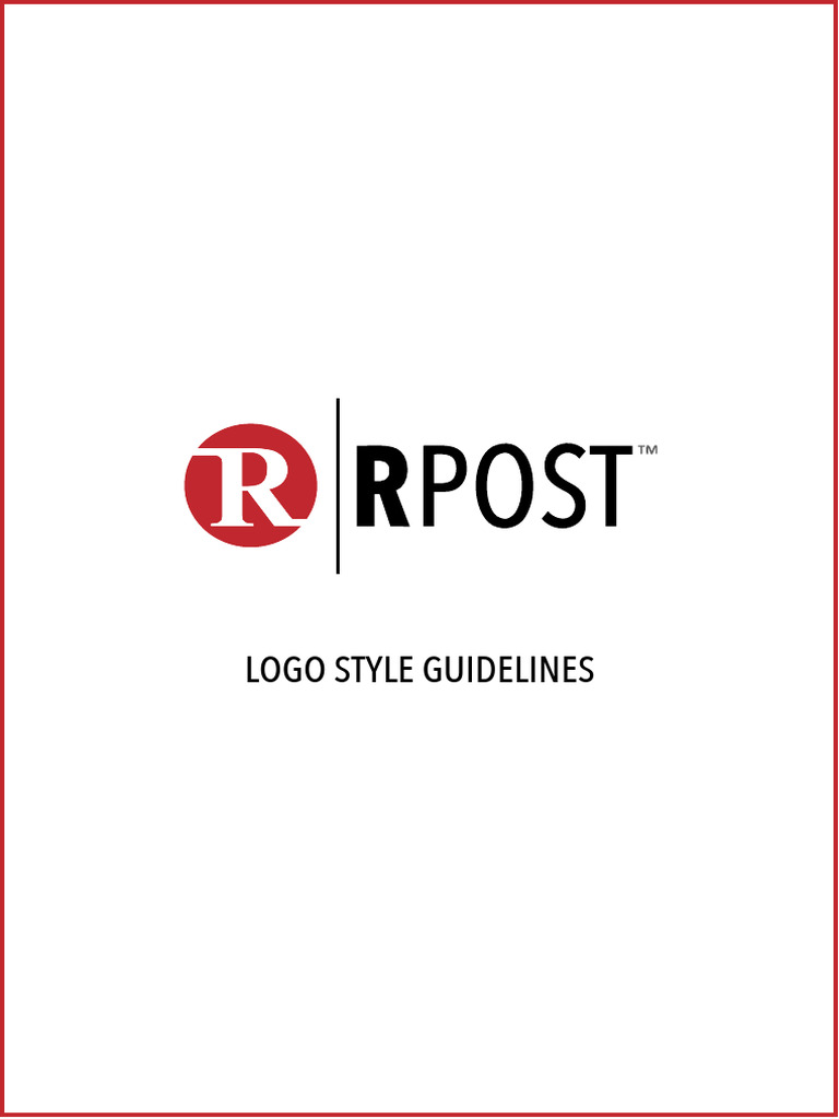 RPost Logo Style Guide | PDF | Rgb Color Model | Logos