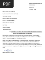Mifano Ya Barua Rasmi Ya Kuomba Kazi | PDF