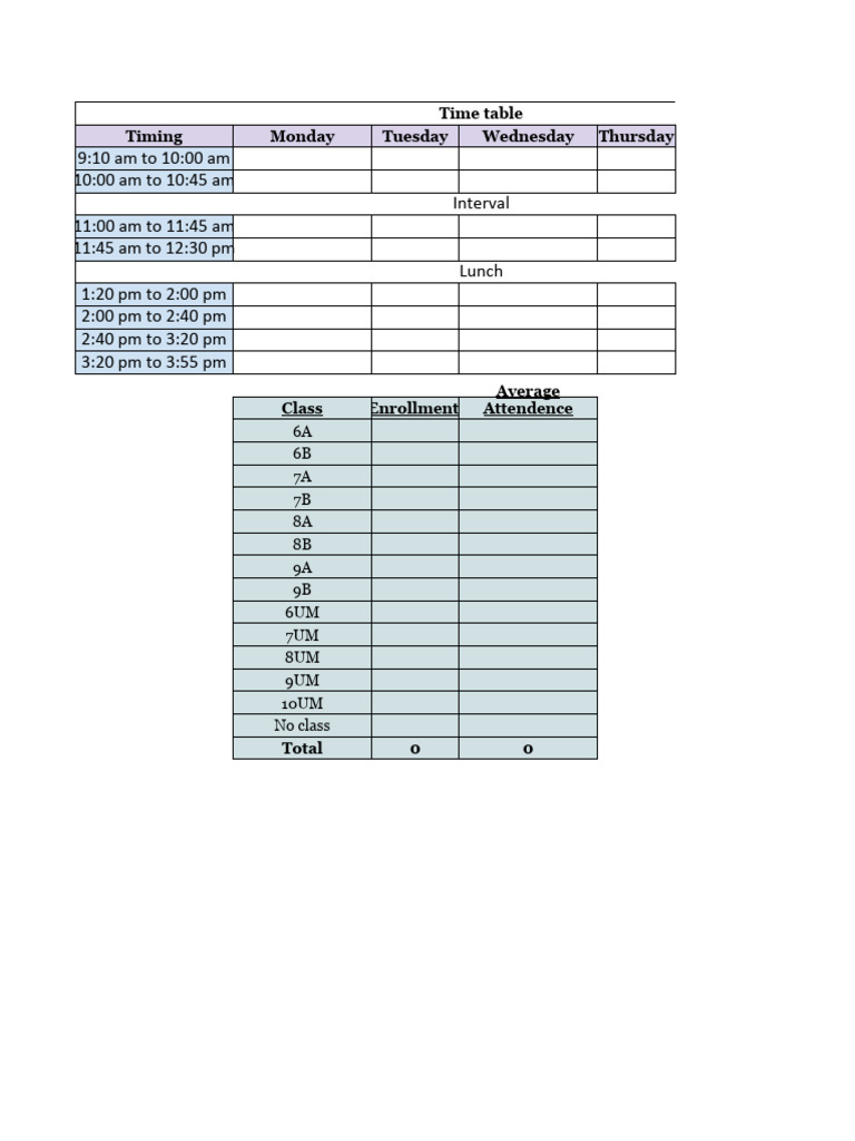 Sample Format For School Track | PDF