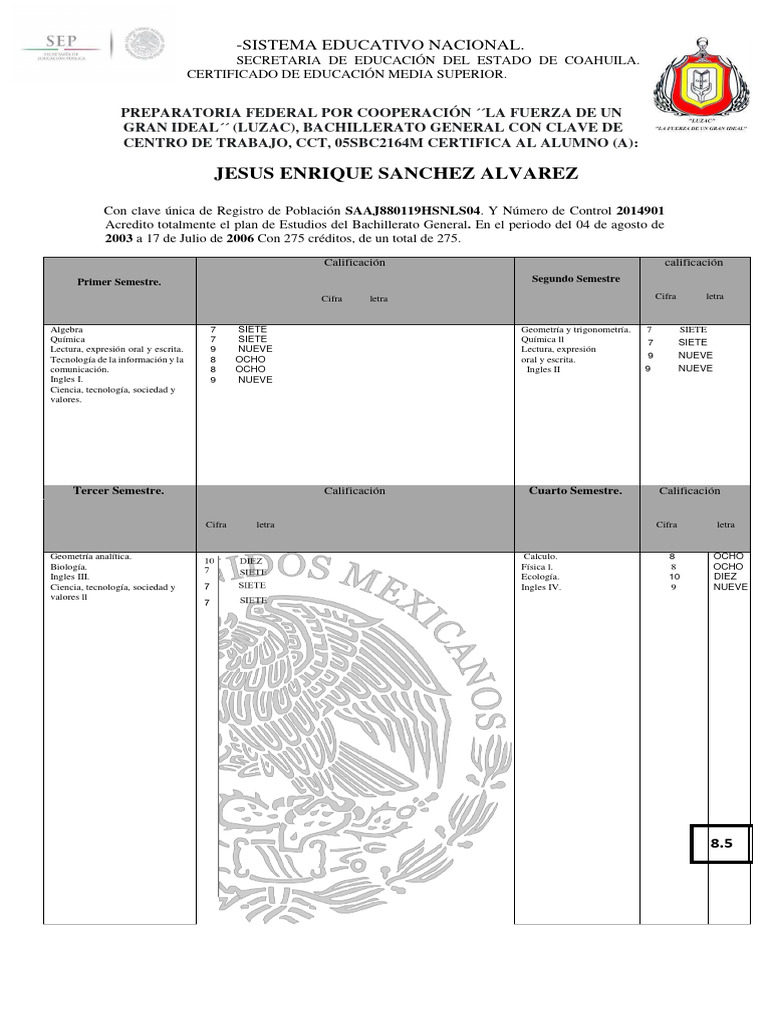Certificado | PDF | Plan de estudios
