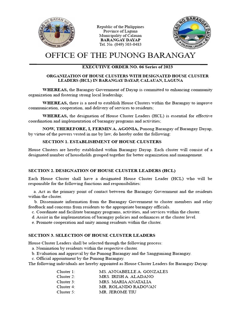House Cluster Leaders | PDF | United States House Of Representatives ...