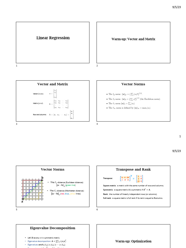 02 01 Regression | PDF | Eigenvalues And Eigenvectors | Least Squares
