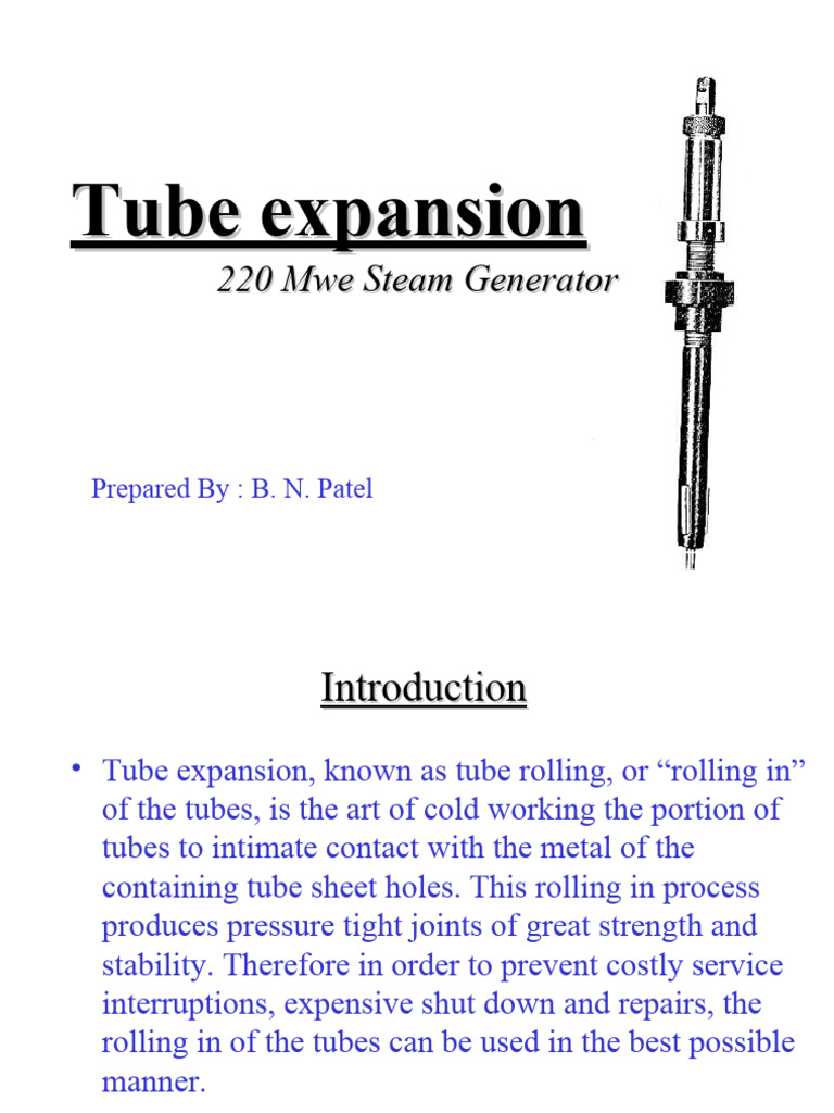 Tube Expansion | PDF | Pipe (Fluid Conveyance) | Welding