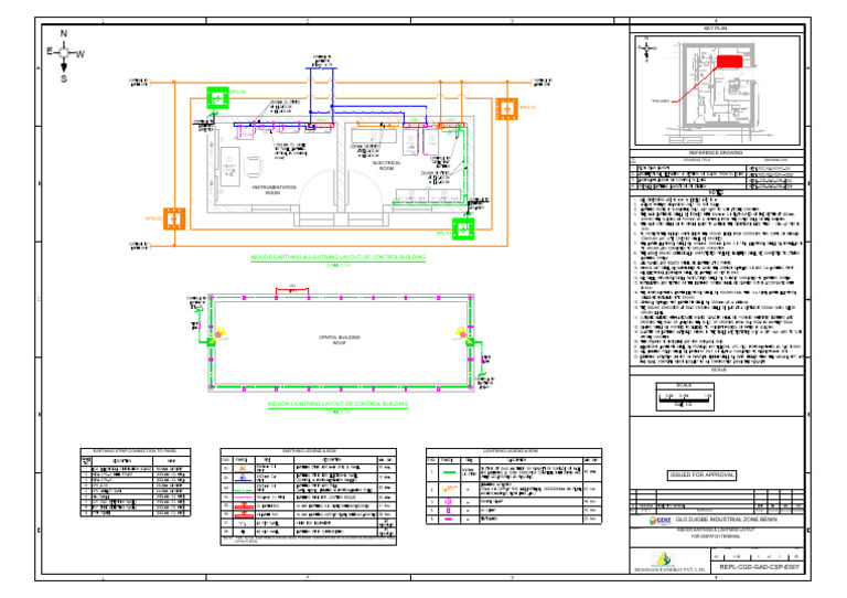 REPL-CGD-GAD-CSP-E007 - Rev A - INDOOR EARTHING & LIGHTNING LAYOUT FOR ...