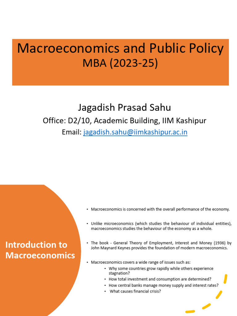 Introduction To Macroeconomics-Mixed Economy, Key Macroeconomic ...