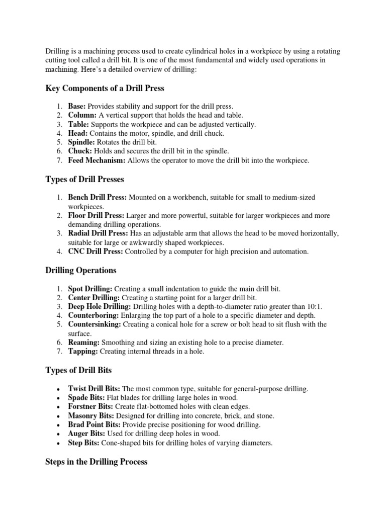 DRILLING | PDF | Drill | Drilling