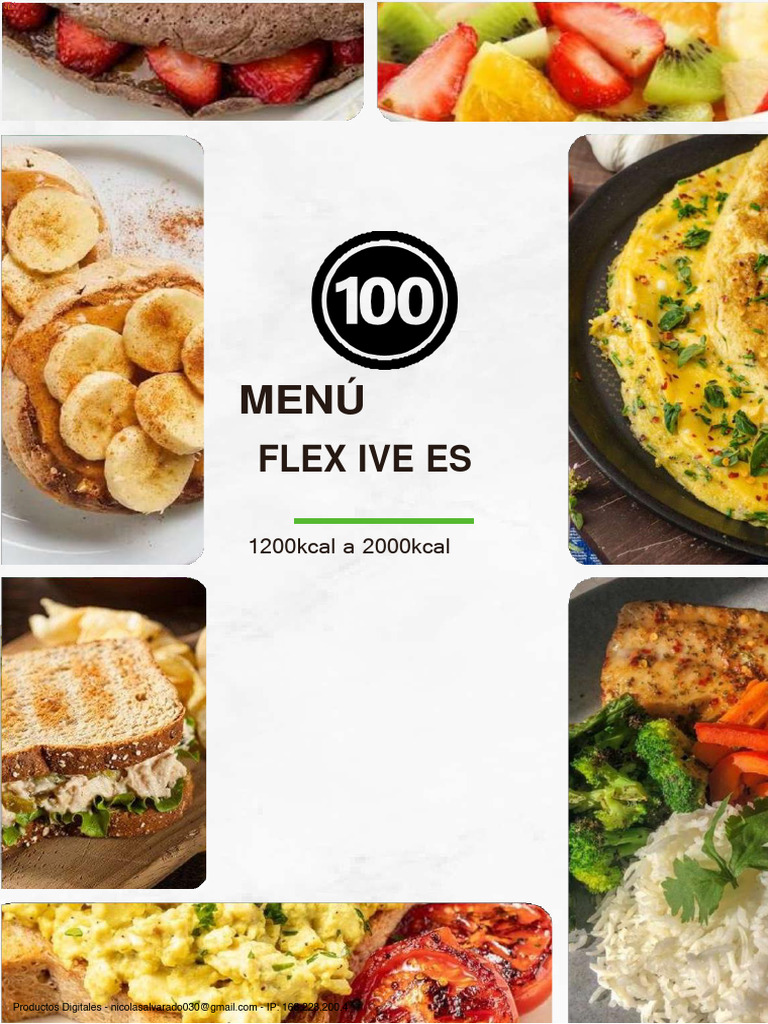 Menú Flexible para Pérdida de Peso | PDF | Almuerzo | ensalada