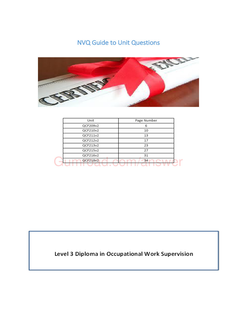 NVQ 3 Answers | PDF | Occupational Safety And Health | Employment