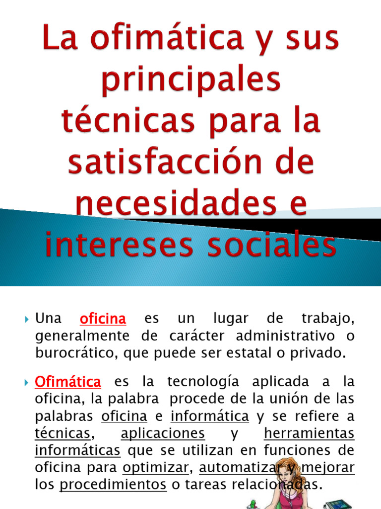 3 - La Ofimatica y Sus Principales Técnicas | PDF