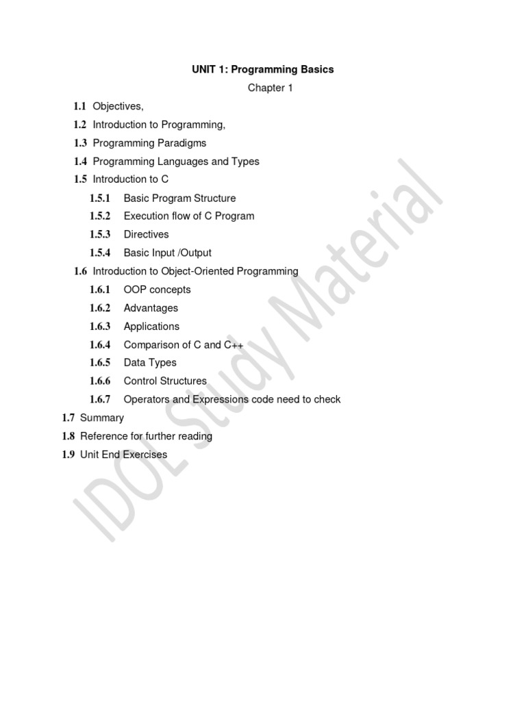 Object Oriented Programming F.Y. MCA Semester I | PDF | Computer ... Object Oriented Programming F.Y. MCA Semester I | PDF | Computer ...