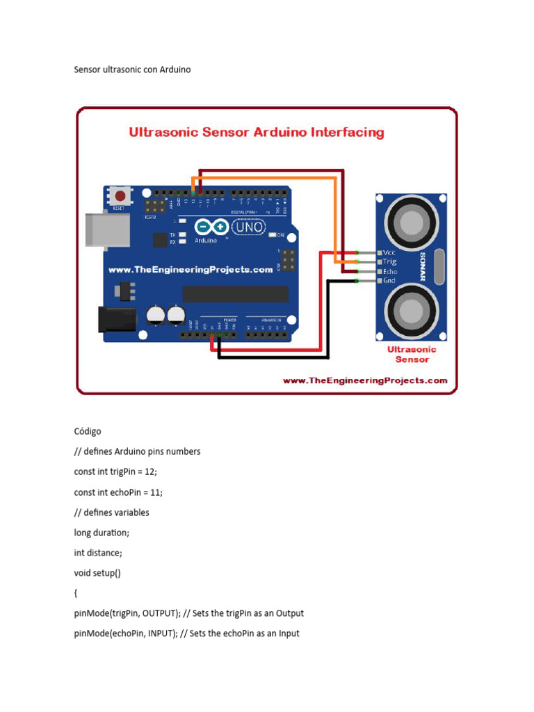 Sensor Ultrasonico Con Arduino | PDF | Computers