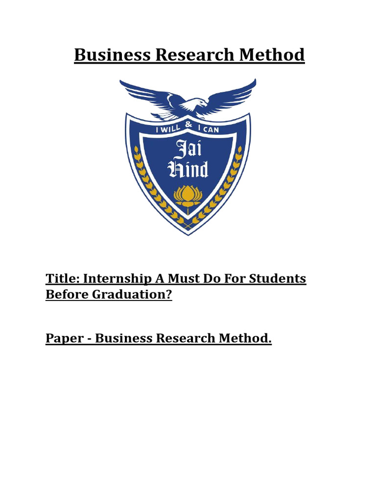 Research Paper-61 | PDF | Internship | Job Hunting
