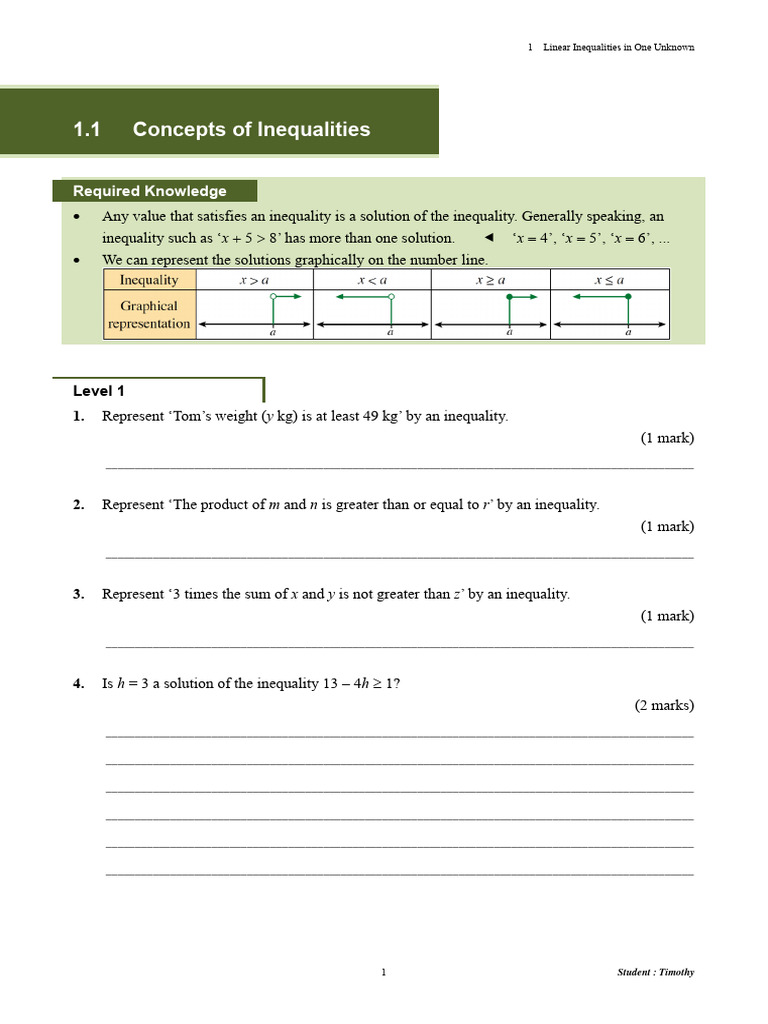 Linear Inequalities Explained with Examples | PDF | Inequality (Mathematics) | Applied Mathematics