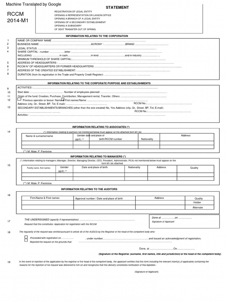 ITC-RCCM (EN) | PDF | Business Law | Business
