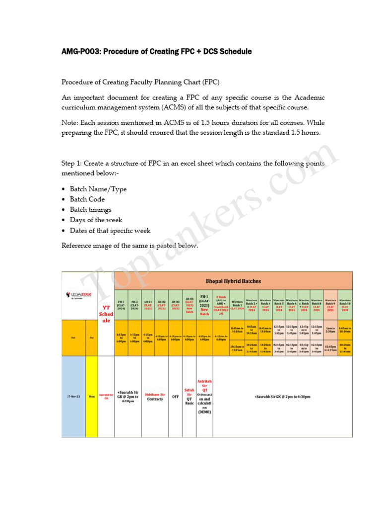 Procedure of Creating FPC DCS Schedule15348584 | PDF | Computing