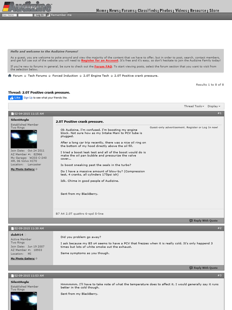 2.0t Positive Crank Pressure | PDF | Vehicle Technology | Machines