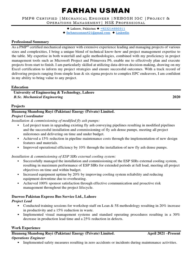 Farhan Usman | PDF | Project Management | Reliability Engineering