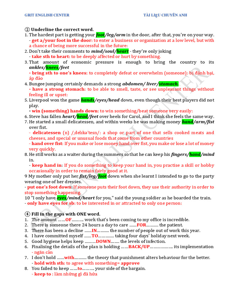 Underline The Correct Word | PDF