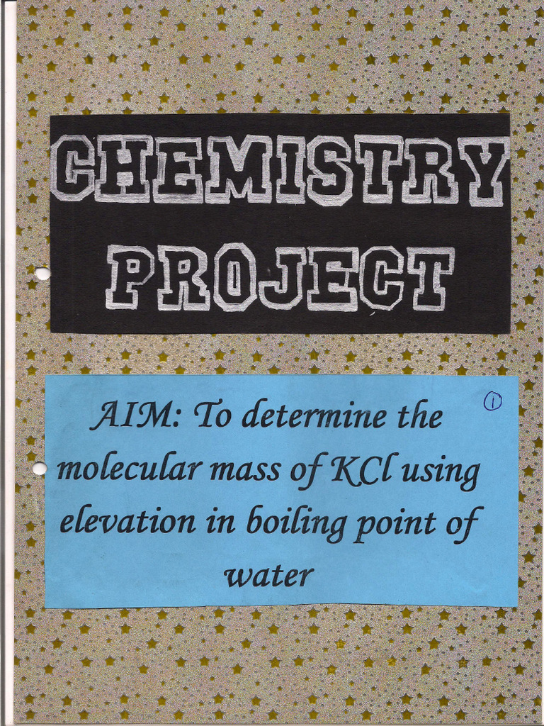MOLAR MASS OF KCL 1 | PDF