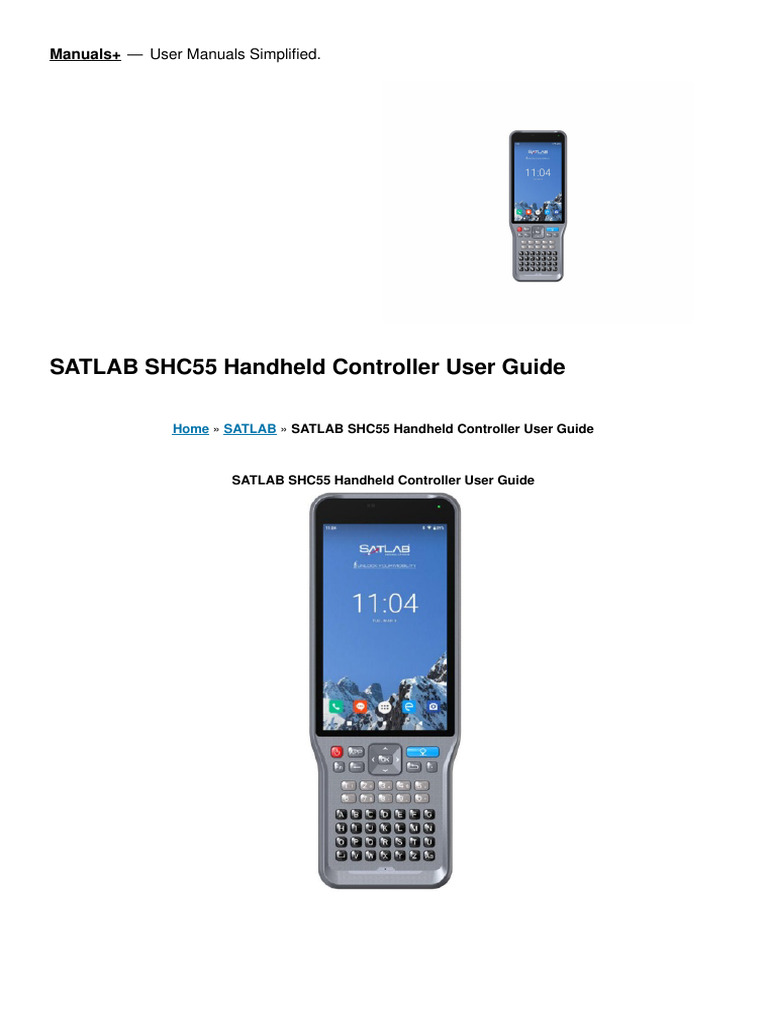 shc55 Handheld Controller Manual | PDF | Battery Charger | Computer ...