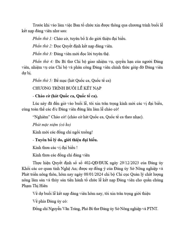 Kich Ban Ket Nap Dang Vien 2024 | PDF