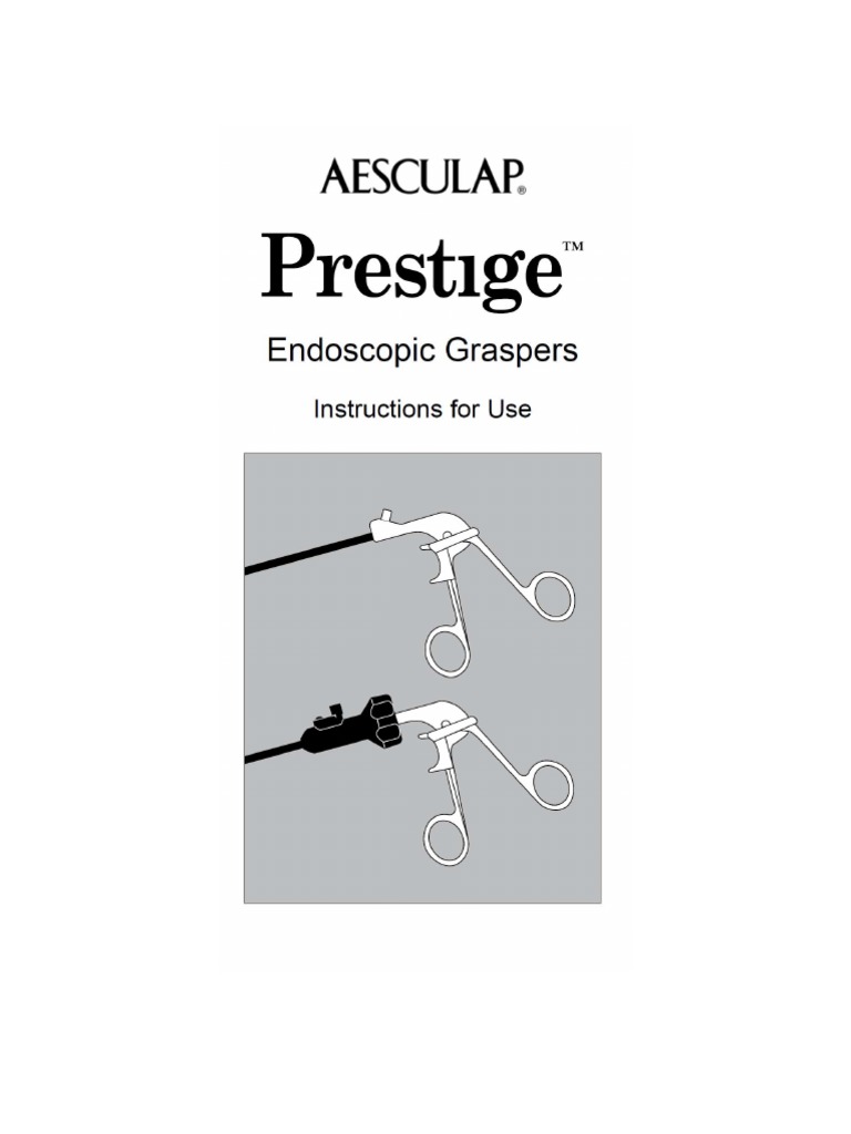 Aesculap Prestige Endoscopic Graspers Instructions For Use | PDF | Home ...