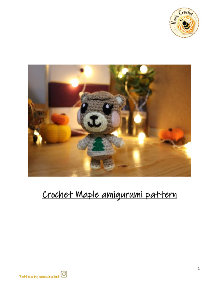 ACNH Maple English Pattern | PDF | Crochet | Amigurumi