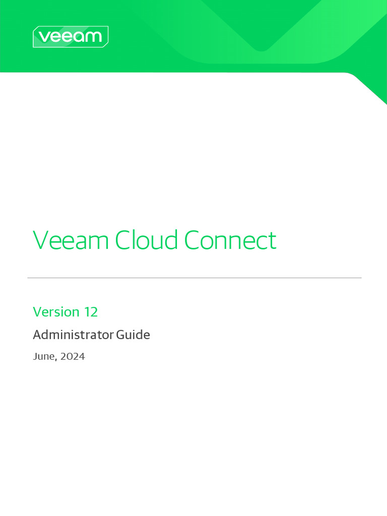 Veeam Cloud Connect Guide | PDF | Backup | Cloud Computing