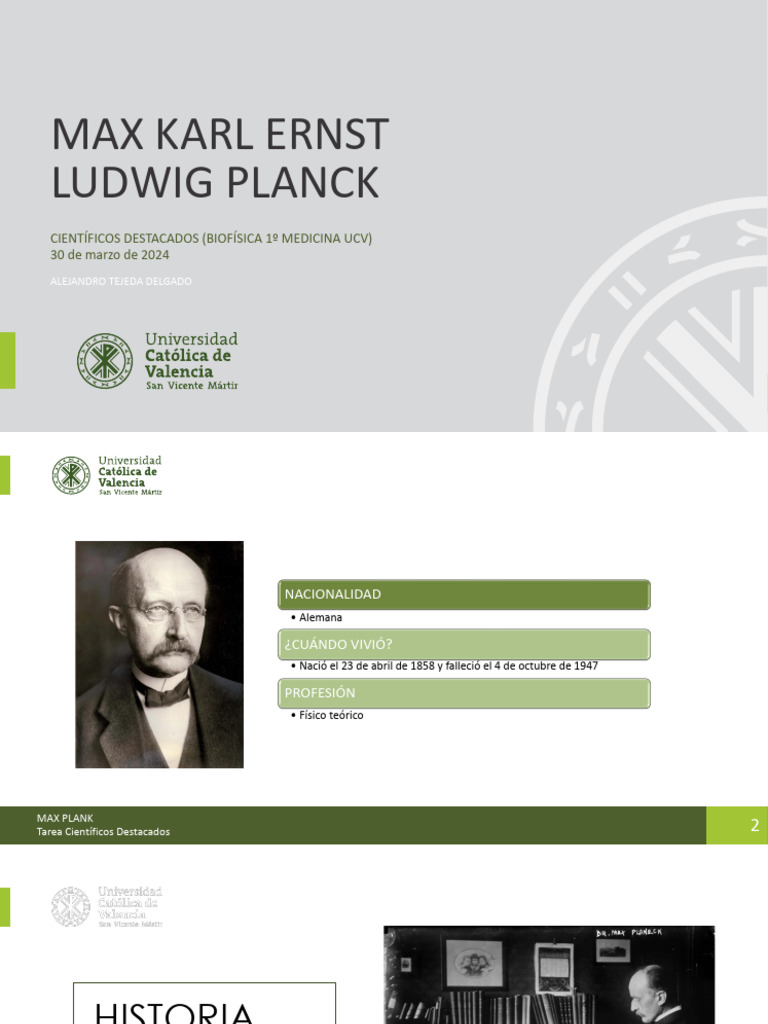 Max Planck | PDF | Física | Mecánica cuántica