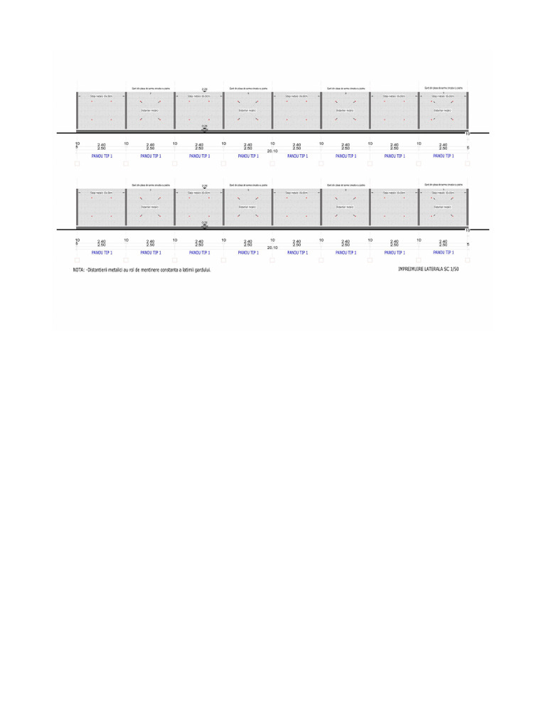 Model Proiect Gard Cu Panouri Pline | PDF
