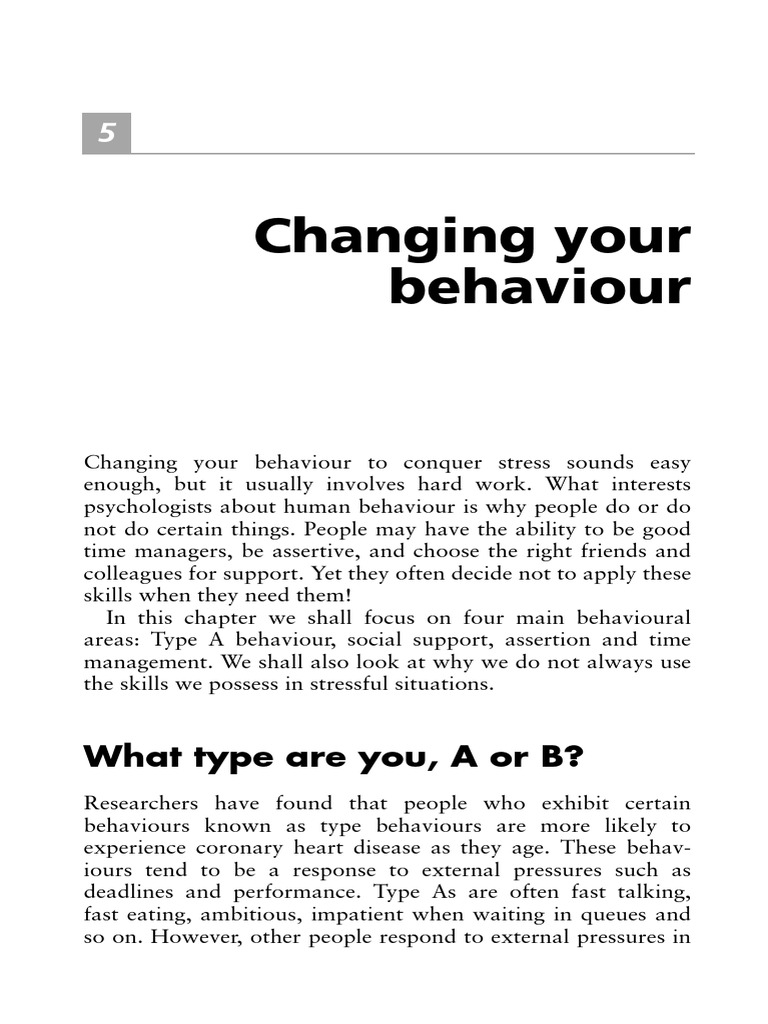 Chapter 05 - Changing Your Behaviour - Assertiveness Training | PDF | Social Support ...
