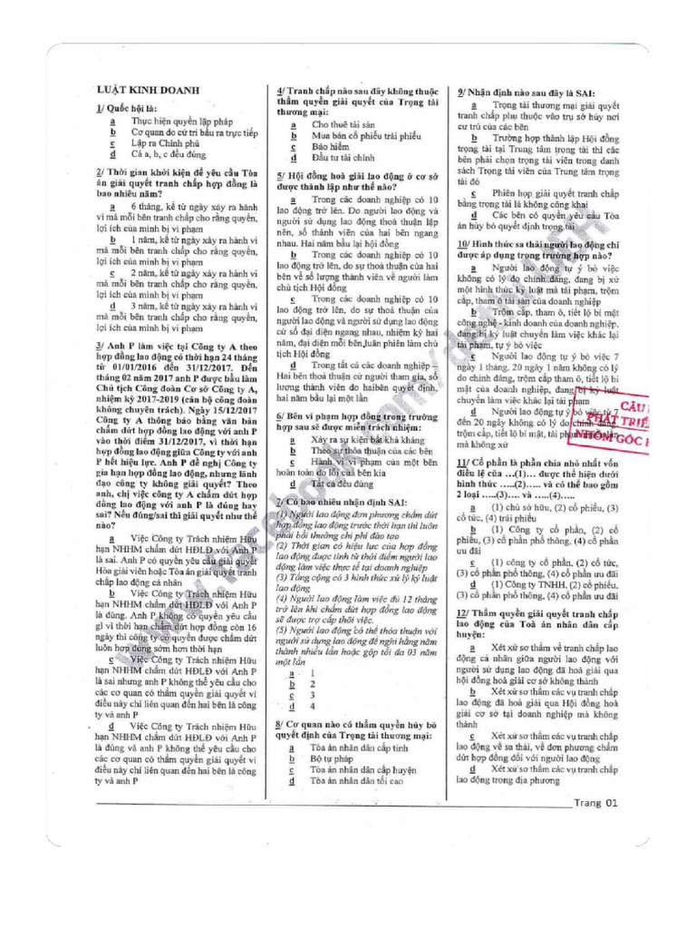 Ôn Tập Lkd Kthp 2023 k48 | PDF