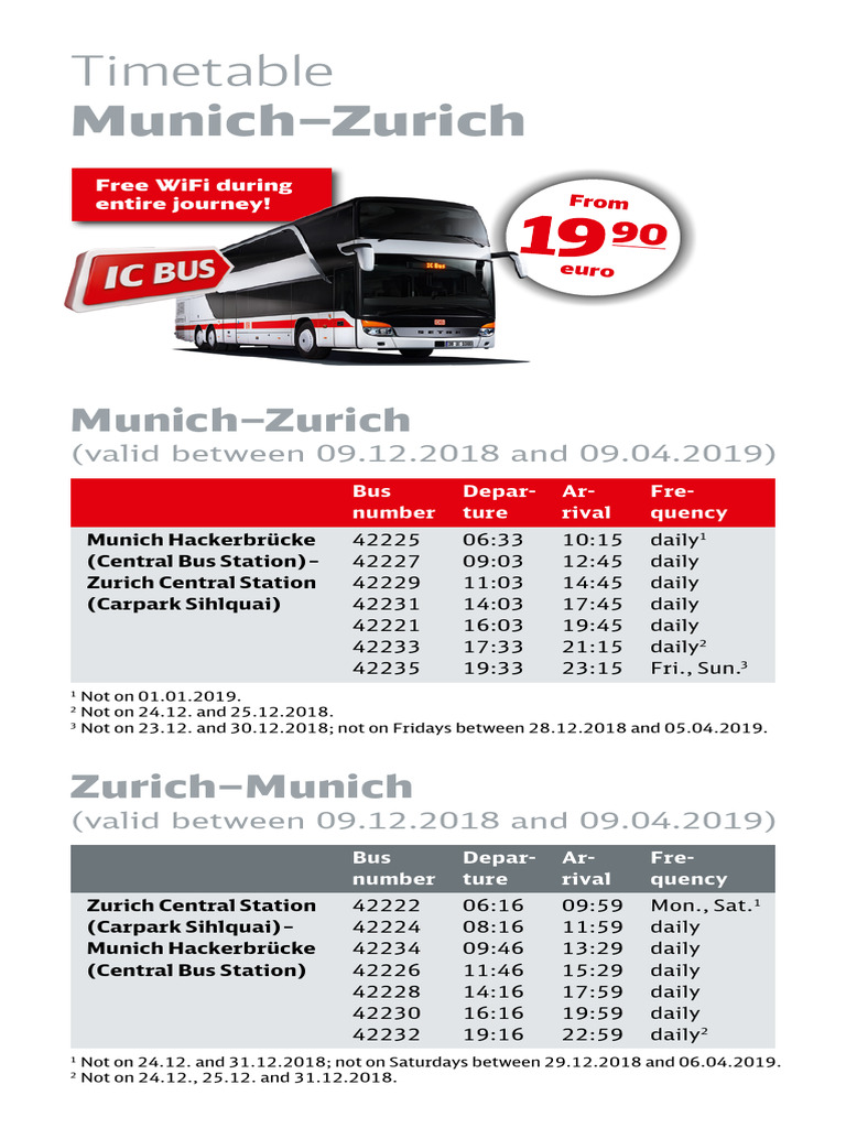 Fahrplan Zuerich-Muenchen en | PDF | Art