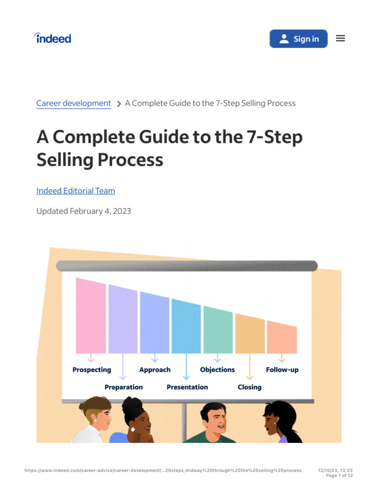 A Complete Guide to the 7-Step Selling Process | Indeed.com | Download ...