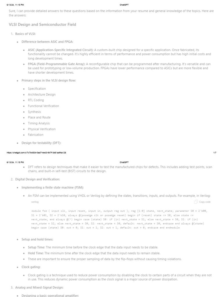 ChatGPT | PDF | Field Programmable Gate Array | Computer Engineering