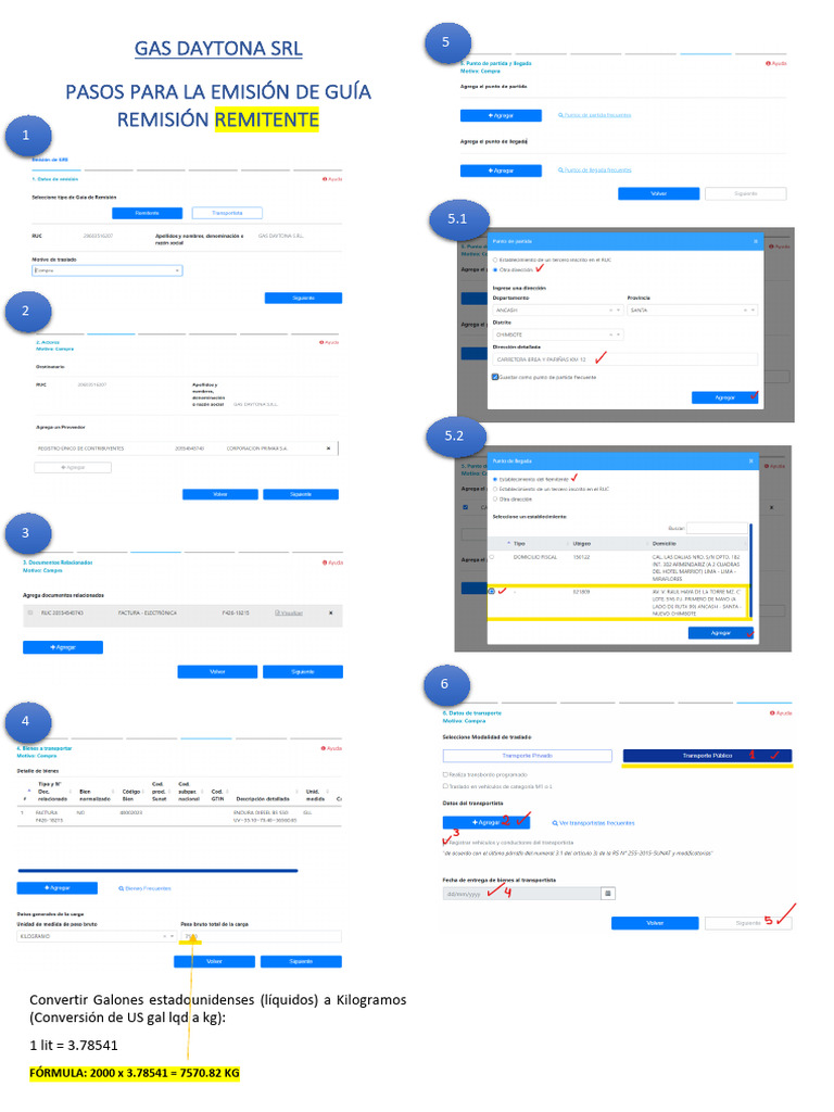 GAS DAYTONA SRL-GUIA DE REMISION ELECTRONICA | PDF