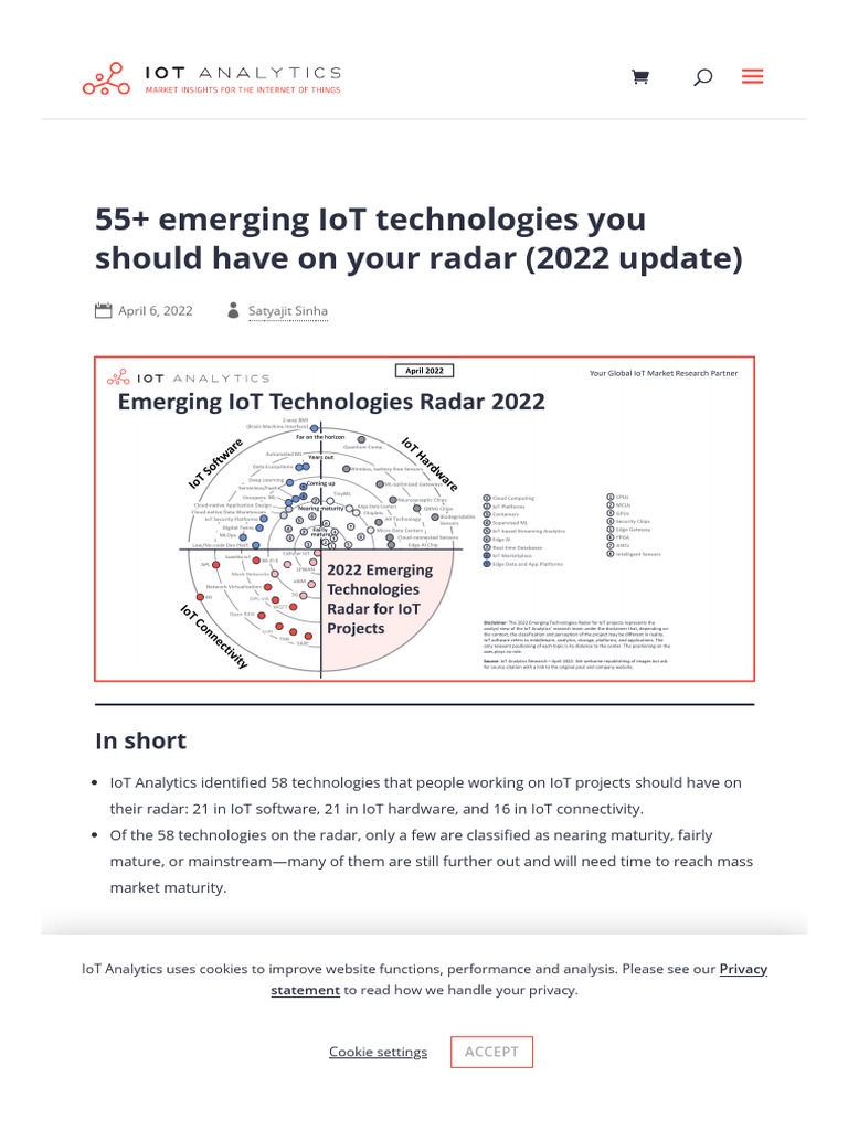 58 Emerging IoT Technologies to Watch | PDF | Internet Of Things ...