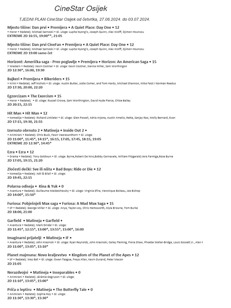 CineStar Osijek 27.06.2024 | PDF