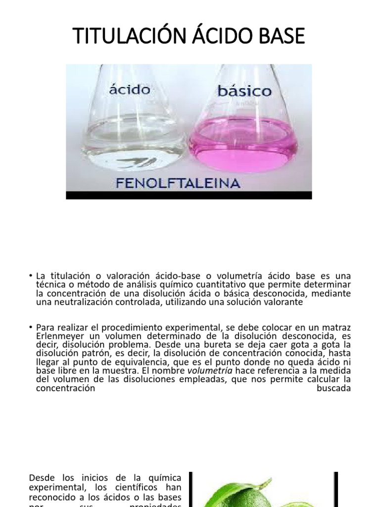 S10 Titulación Ácido Base | PDF | Valoración | Química
