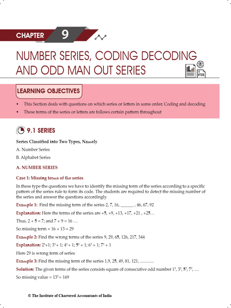 Number Series and Coding Techniques | PDF | Code | Information