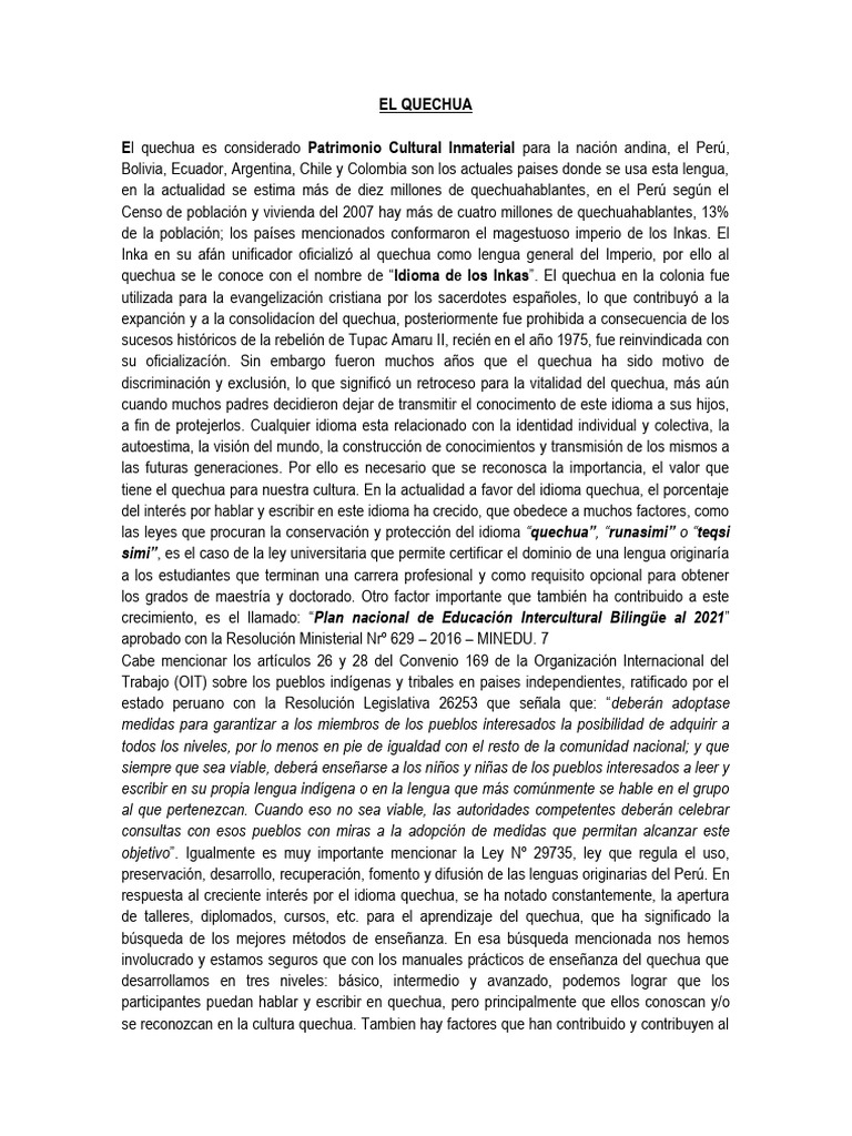 El Quechua | PDF