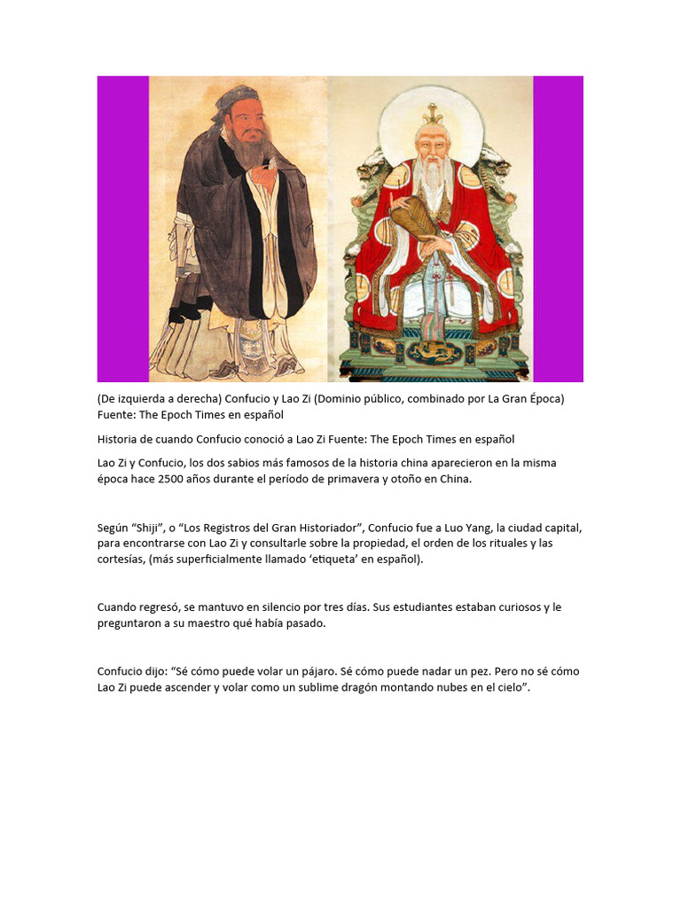 Encuentro de Confucio y Lao Zi | PDF | Tao Te Ching | Confucio