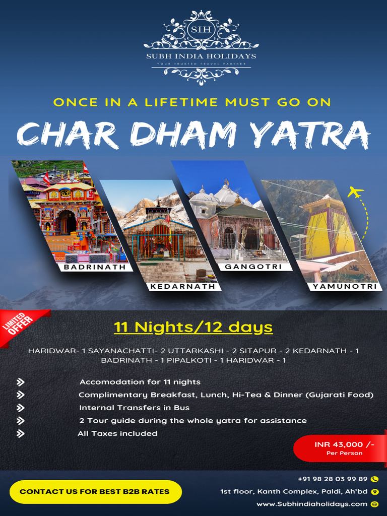 Char Dham Yatra | PDF | Hospitality Industry | Hindu Worship